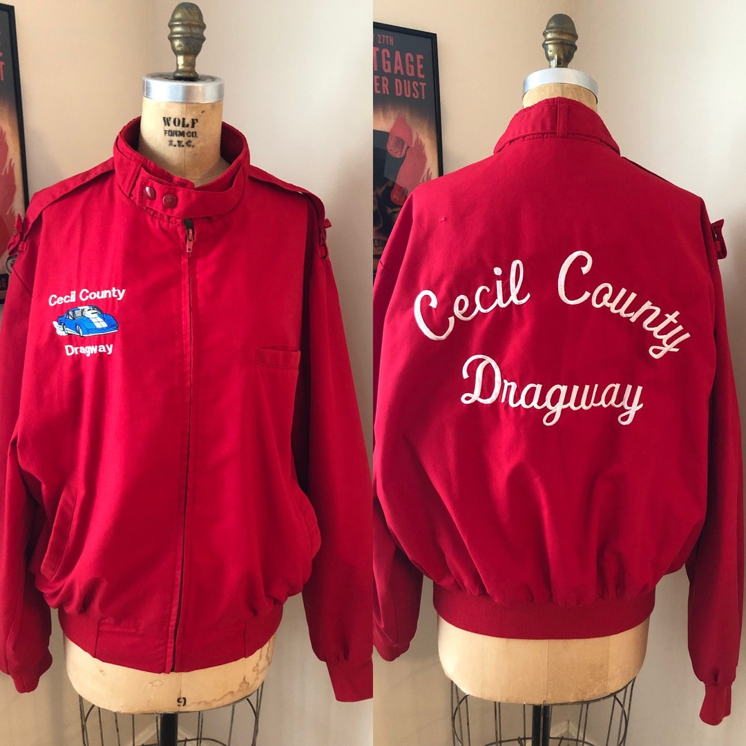 70s 80s Drag Racing Jacket Cecil County Dragway - Etsy