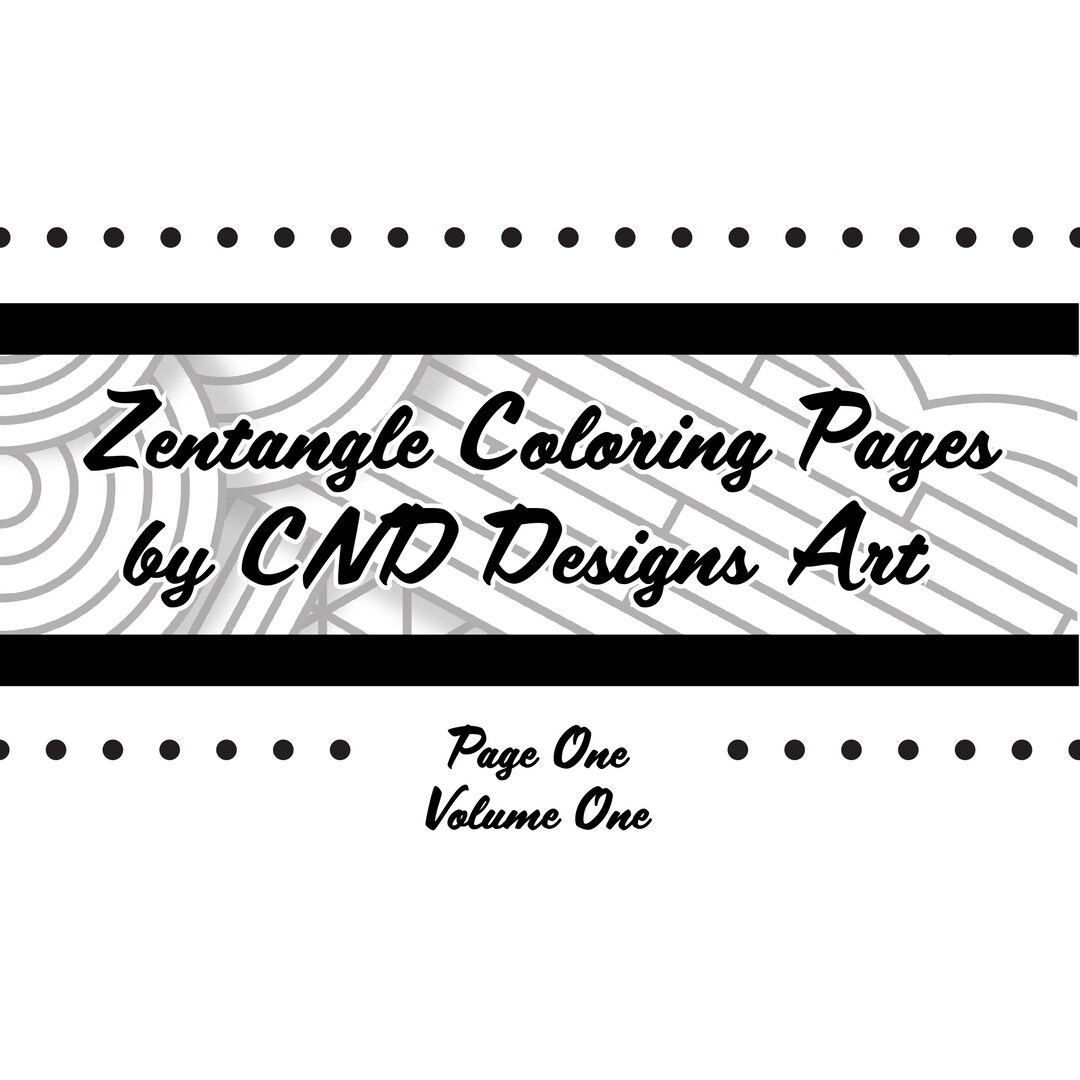 Zentangle Coloring Page (page 1 of Volume 1) - Etsy