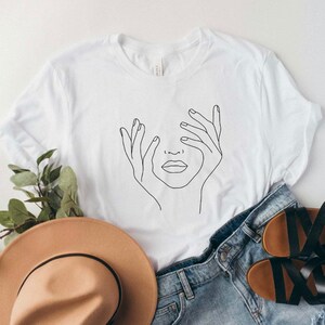 Abstract Face Shirt, Woman Face Shirt, Line Art Shirt, Mama Shirt, Face ...