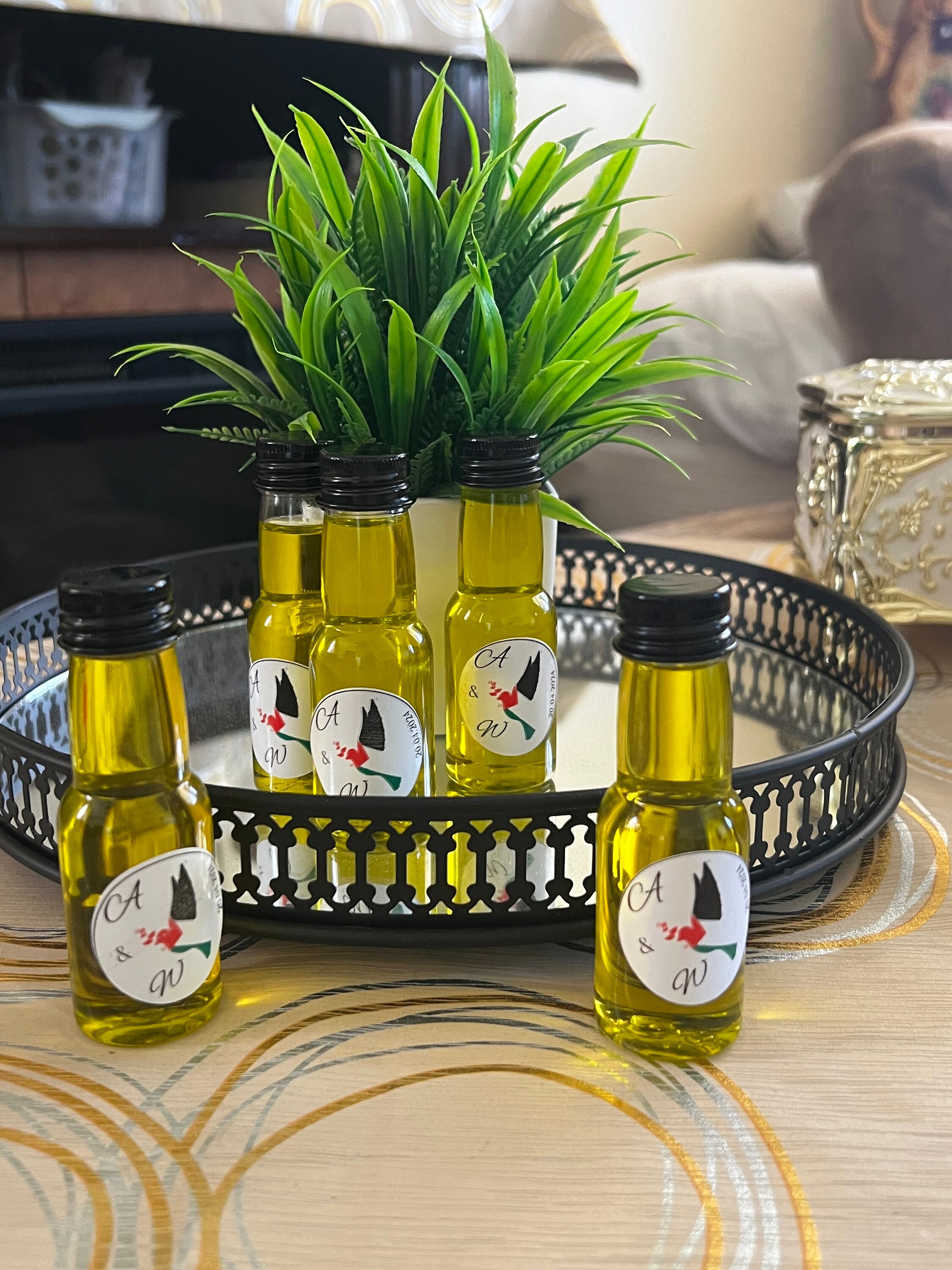 1oz Olive Oil Favors, Rosemary Wedding Birthday Olive Oil Favours ...