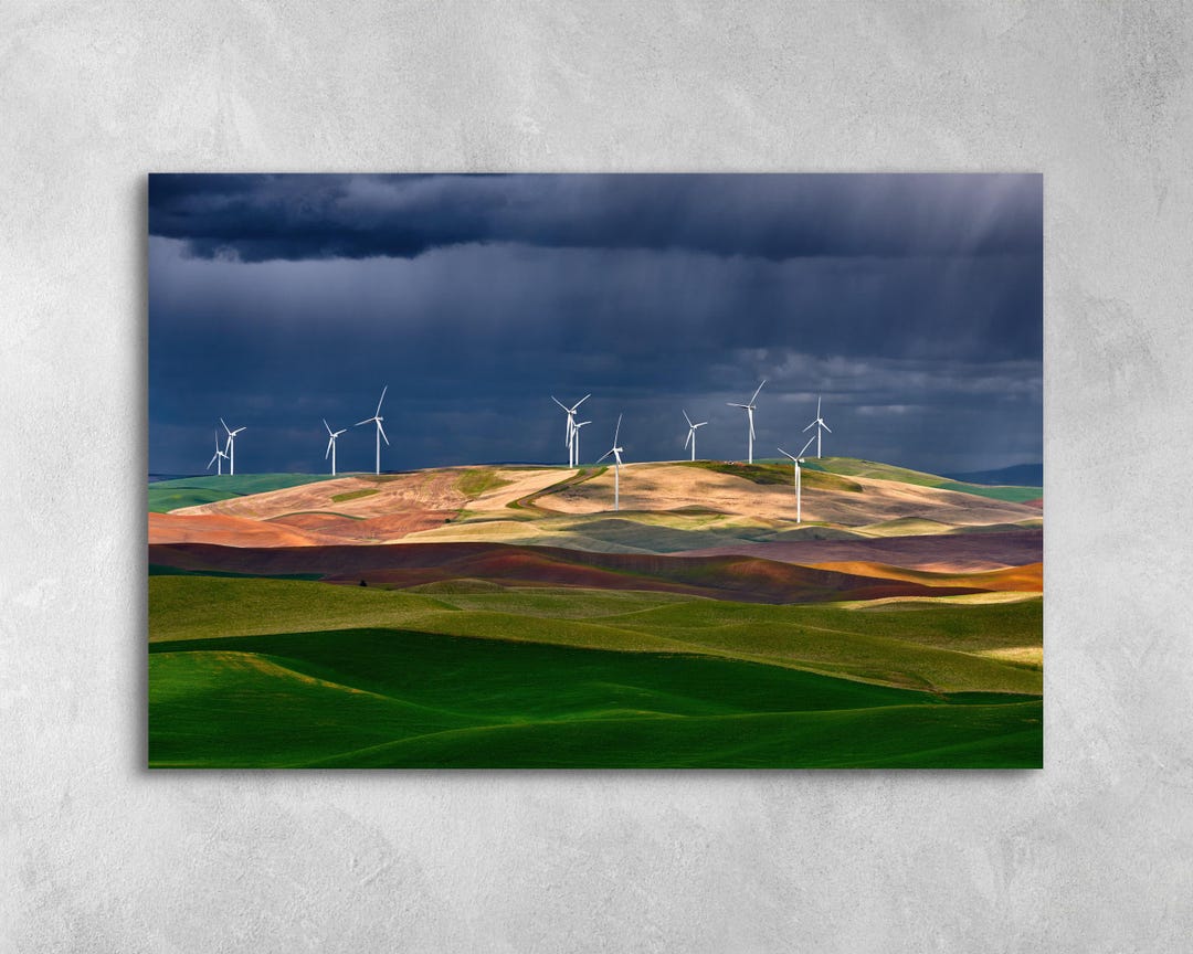 Palouse Hills Spring Storm, Nature Photo of the Rolling Hills Under ...