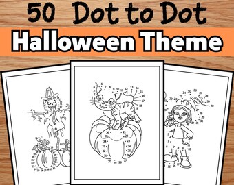 Ghost Dot-to-dot / Connect the Dots PDF - Etsy