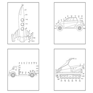 60 Vehicle Dot to Dot Pages | Coloring Pages Kids and Toddlers ...