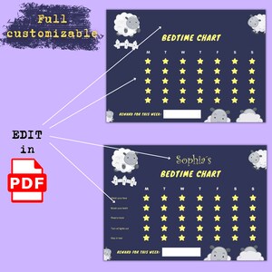 Sleep Reward Chart | Printable Behavior Chart | Daily Task Chart | Kids ...