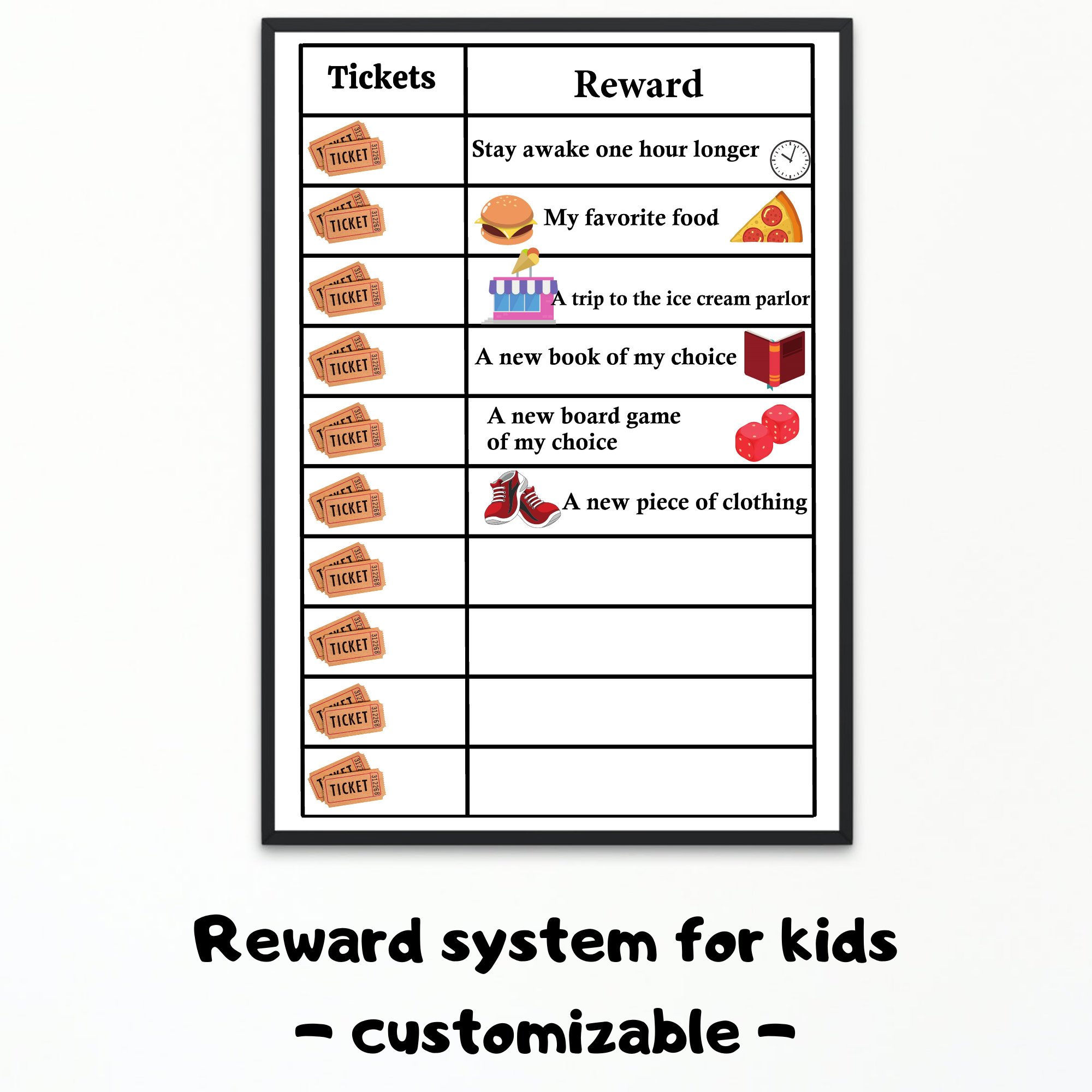 Reward System for Children | Incentive System for Daily Tasks ...