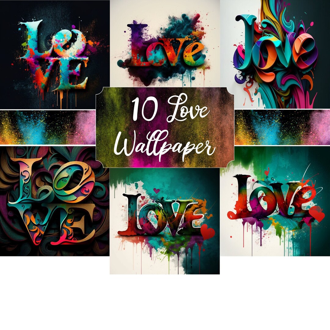 10 Love Texture | Digital Art | Background Mockup | Backdrop Wall ...