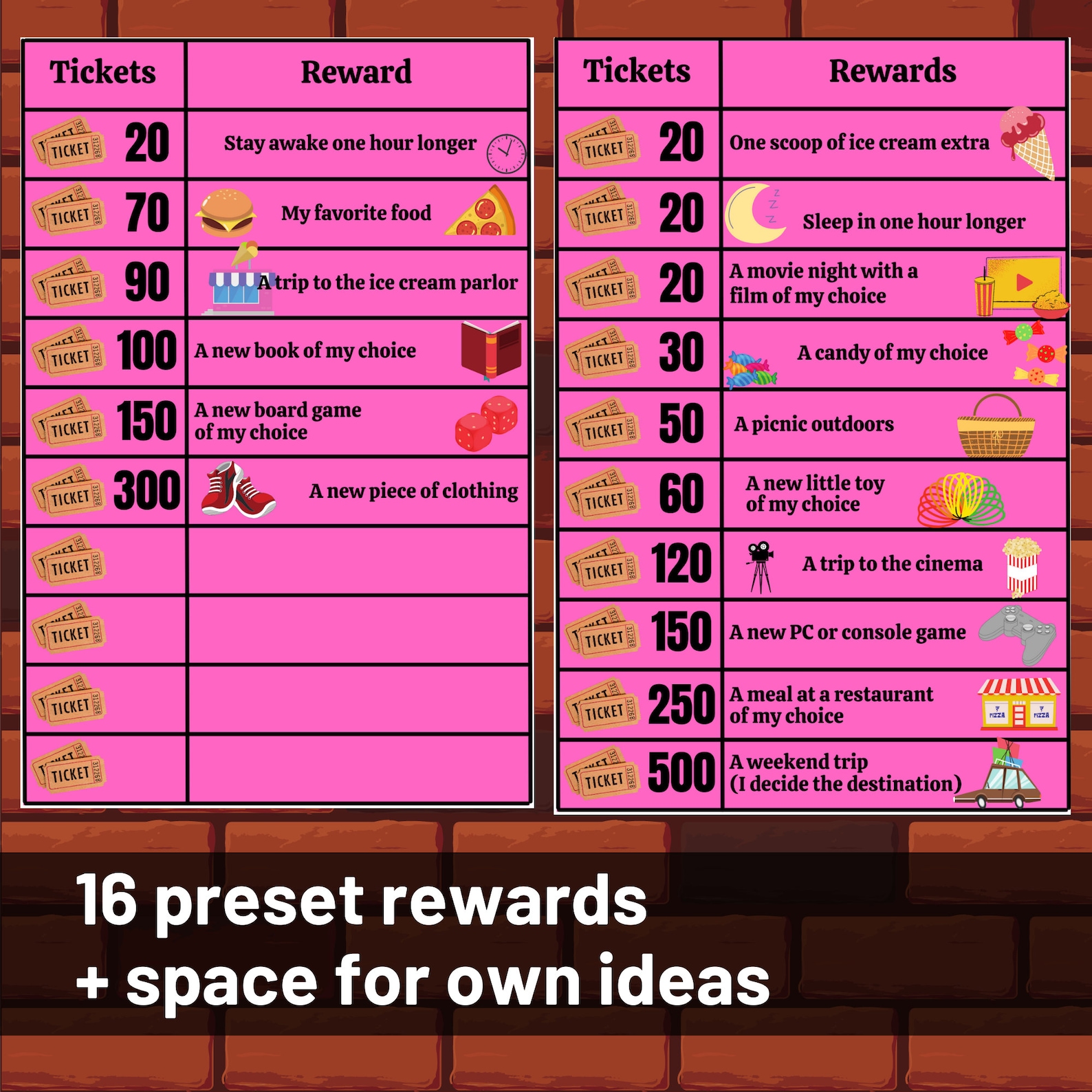 Reward System for Children | Incentive System for Daily Tasks ...