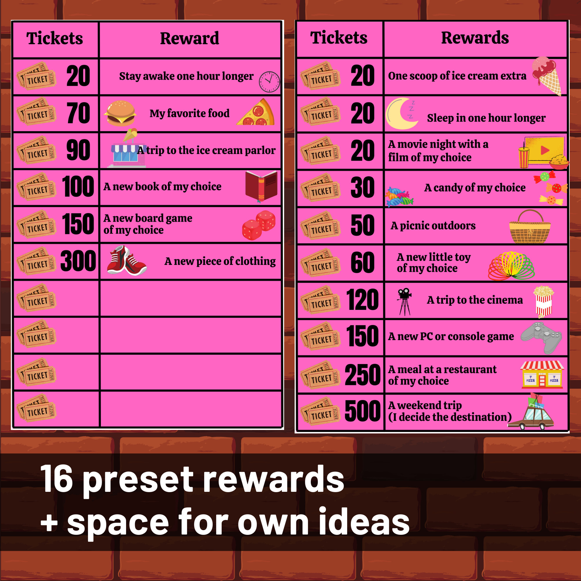 Reward System for Children | Incentive System for Daily Tasks ...