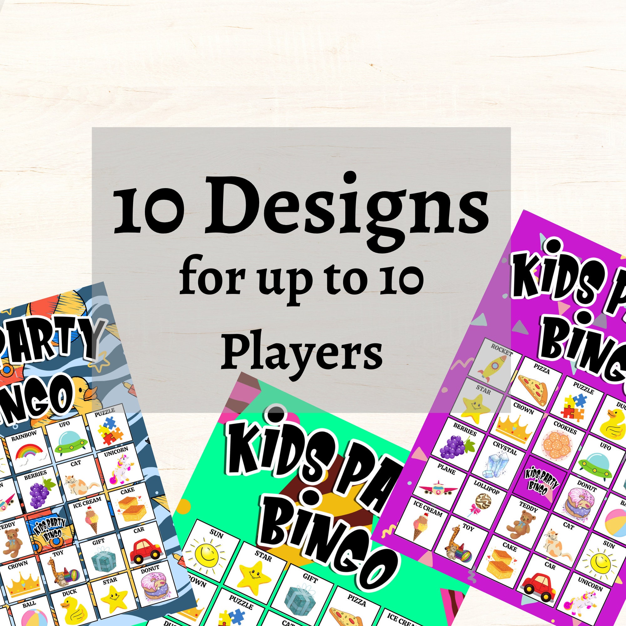 Kids Bingo Game | Birthday Game Bingo for Kids | Funny Game for the ...