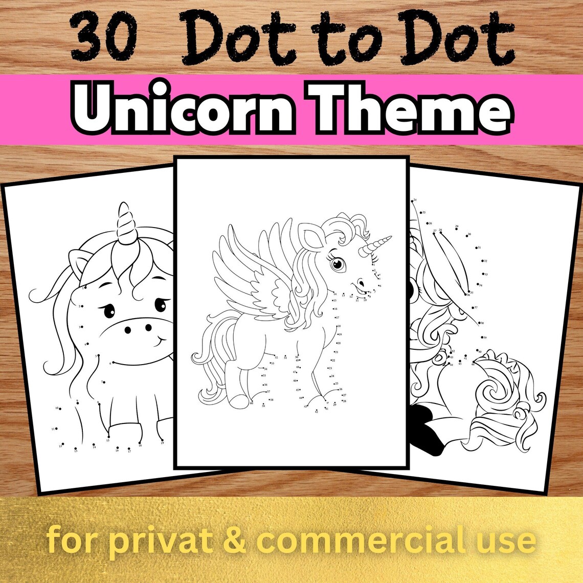 30 Unicorn Dot to Dot Pages Coloring Pages Kids and Toddlers Connect ...