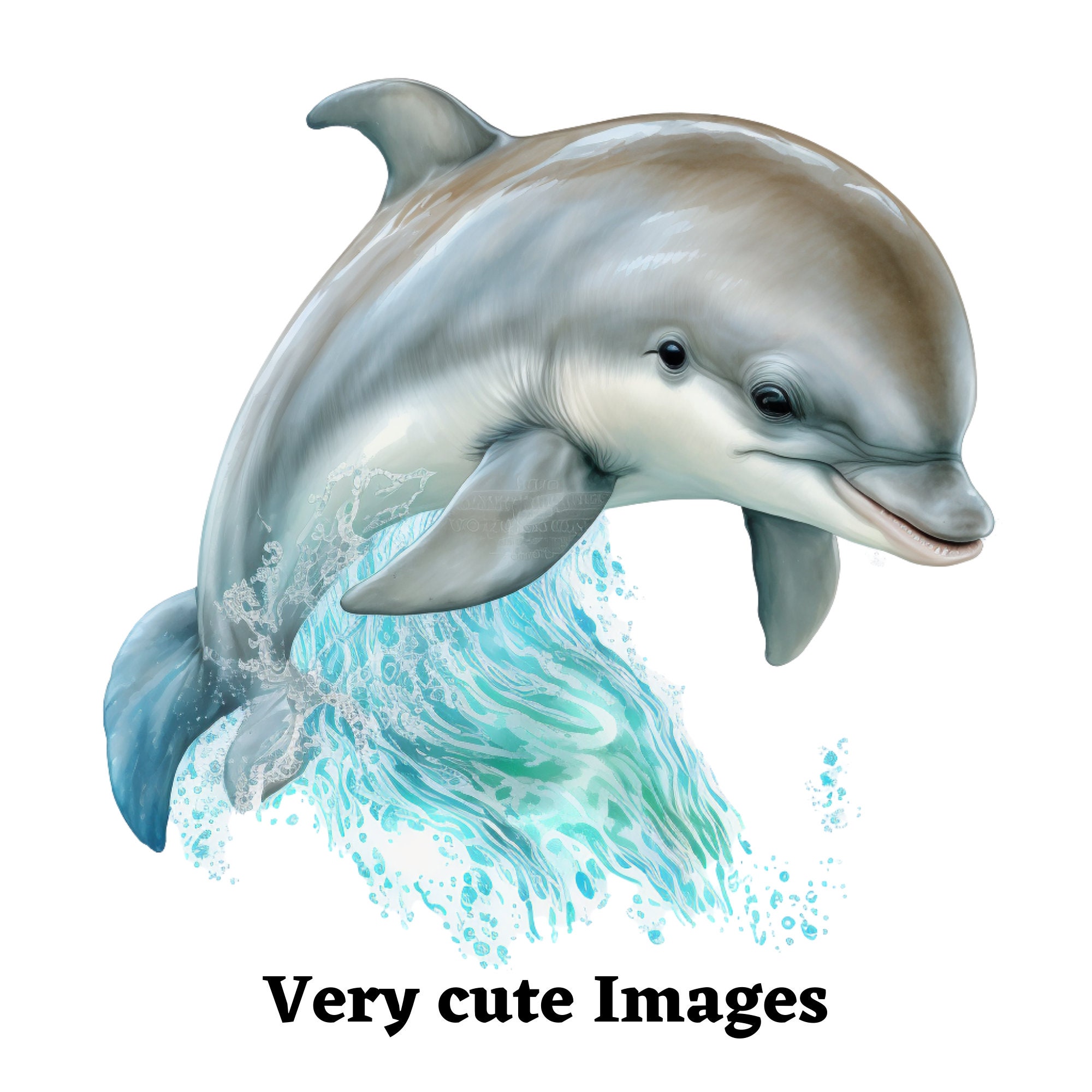 6 Cute Dolphin Sublimation PNG | Watercolour Images | Watercolor ...
