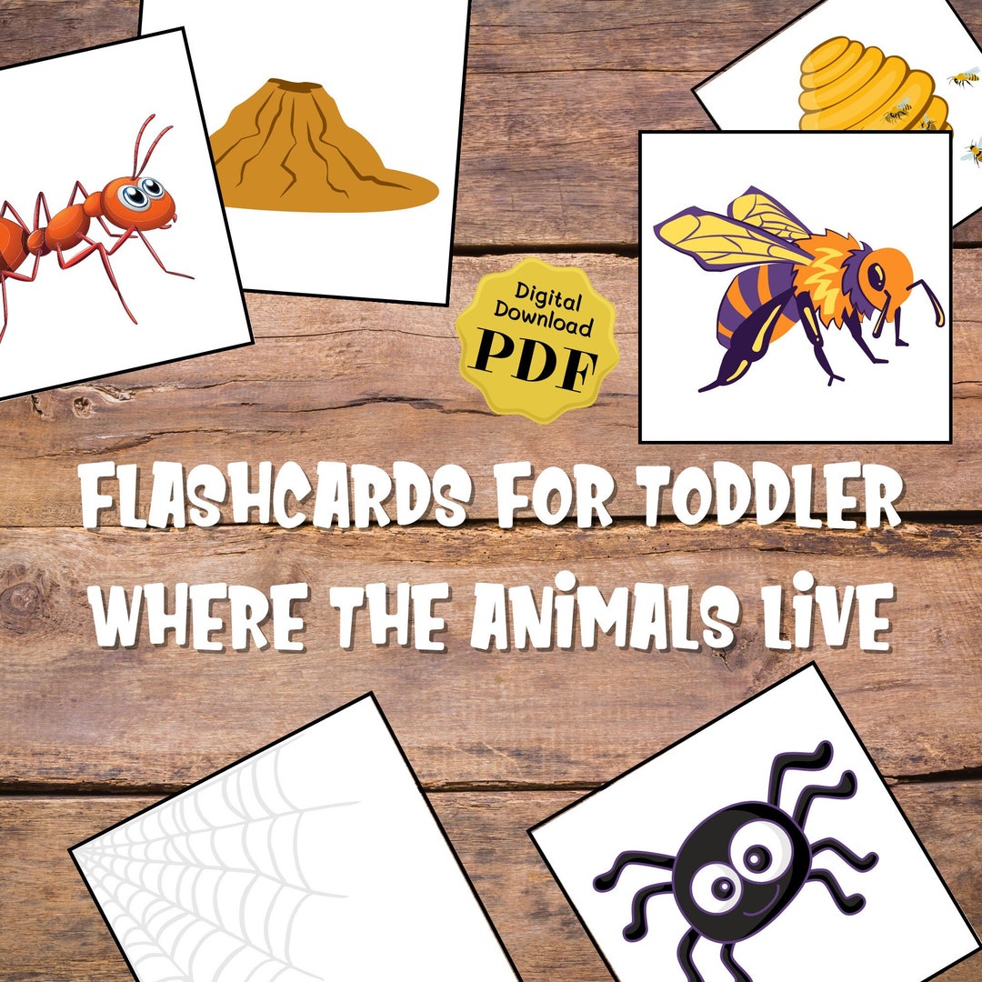 Flash Cards Animal Living | Montessori Materials | Learning Game for ...