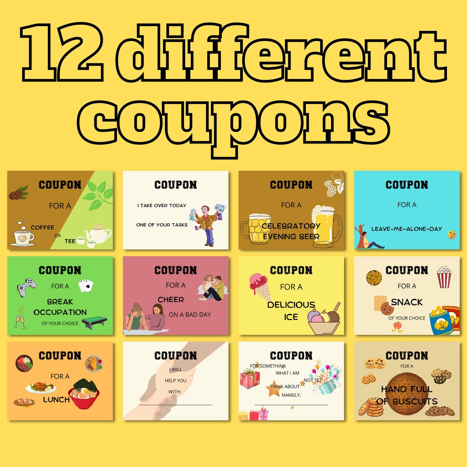 12 Vouchers for Colleagues | Personalized Coupons to Print Yourself ...