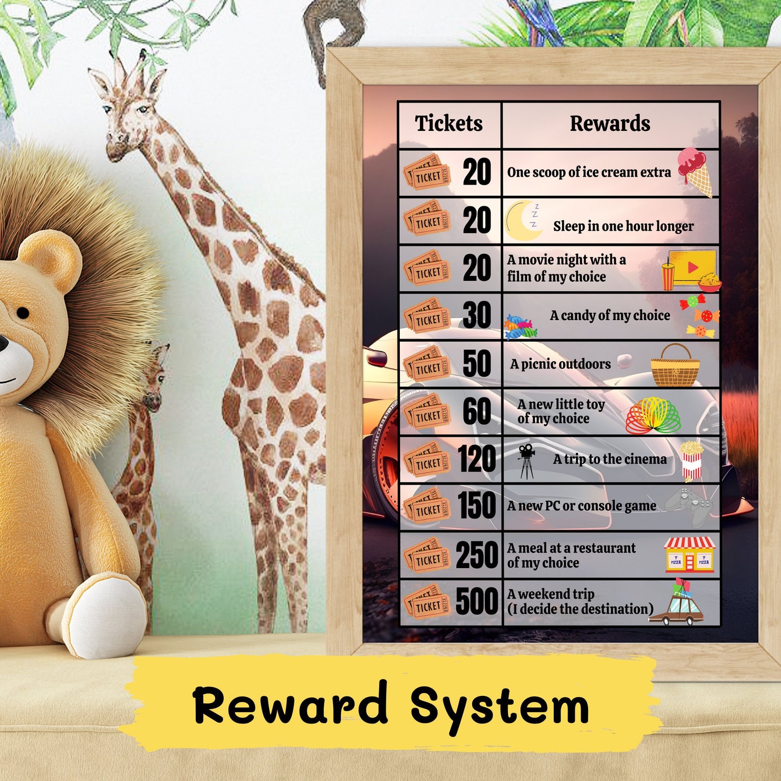 Reward Chart for Kids | Daily Routines With Rewards | Chore Chart for ...