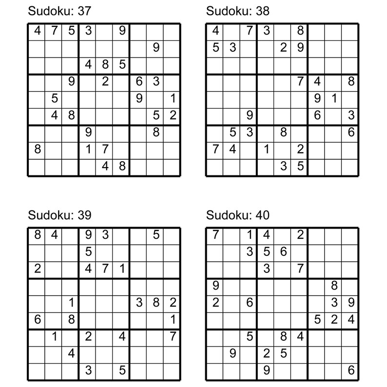 400 Sudoku Medium and Hard Vol 2 | Digital Puzzle Games | Sudoku ...