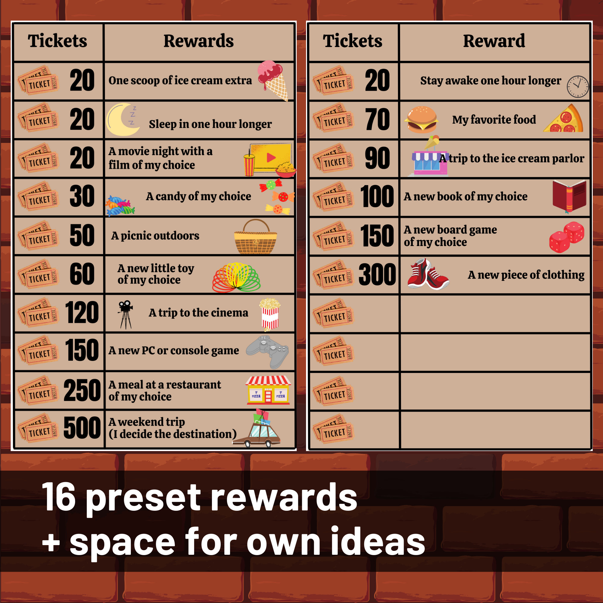 Reward System for Children | Incentive System for Daily Tasks ...