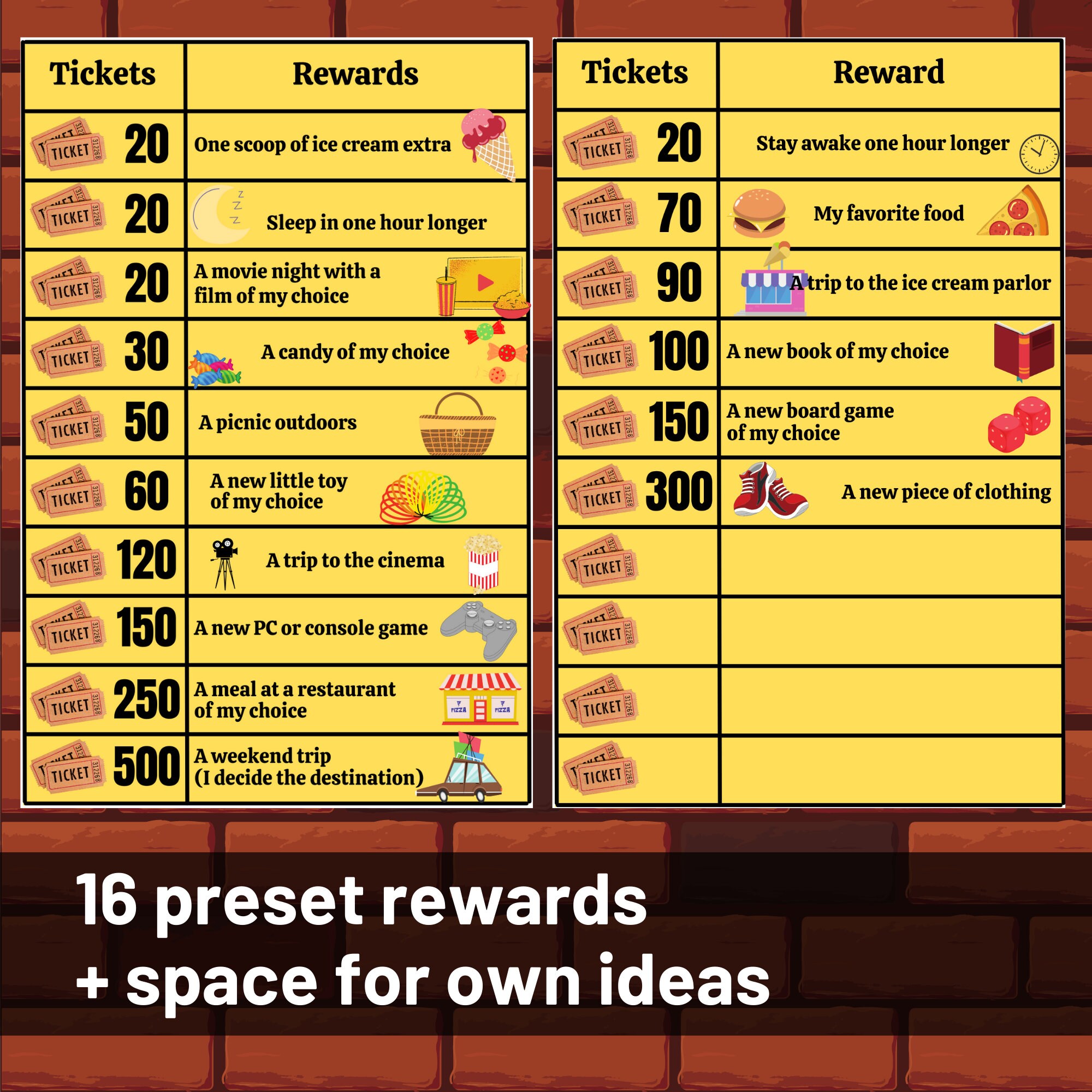 Reward System for Children | Incentive System for Daily Tasks ...