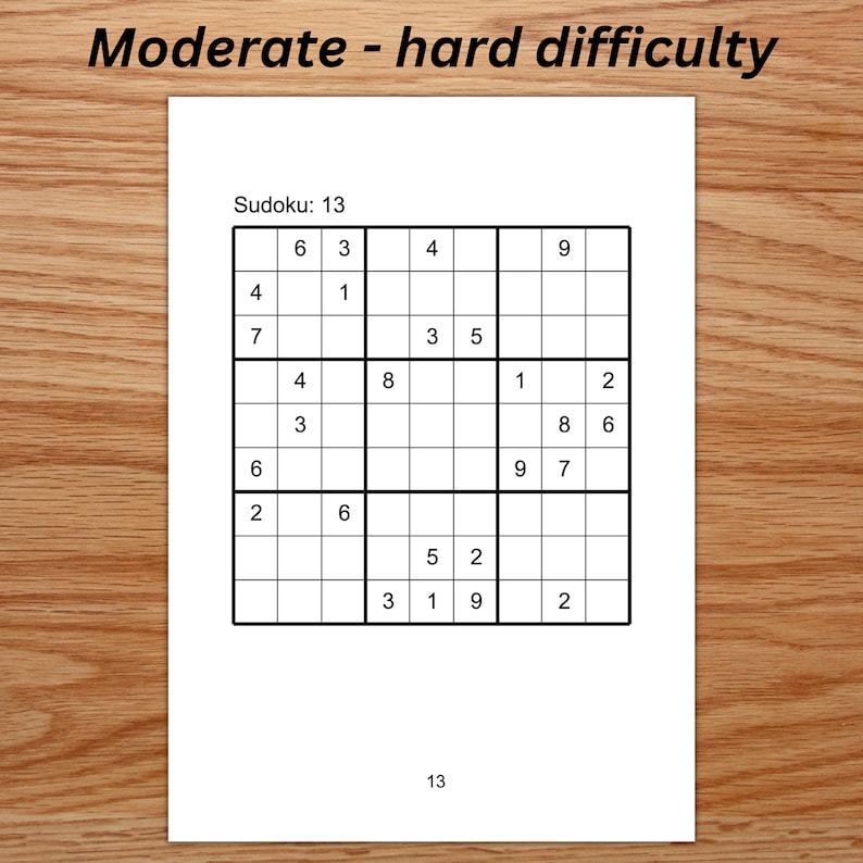 100 Sudoku Medium and Hard Vol 2 | Digital Puzzle Games | Sudoku ...
