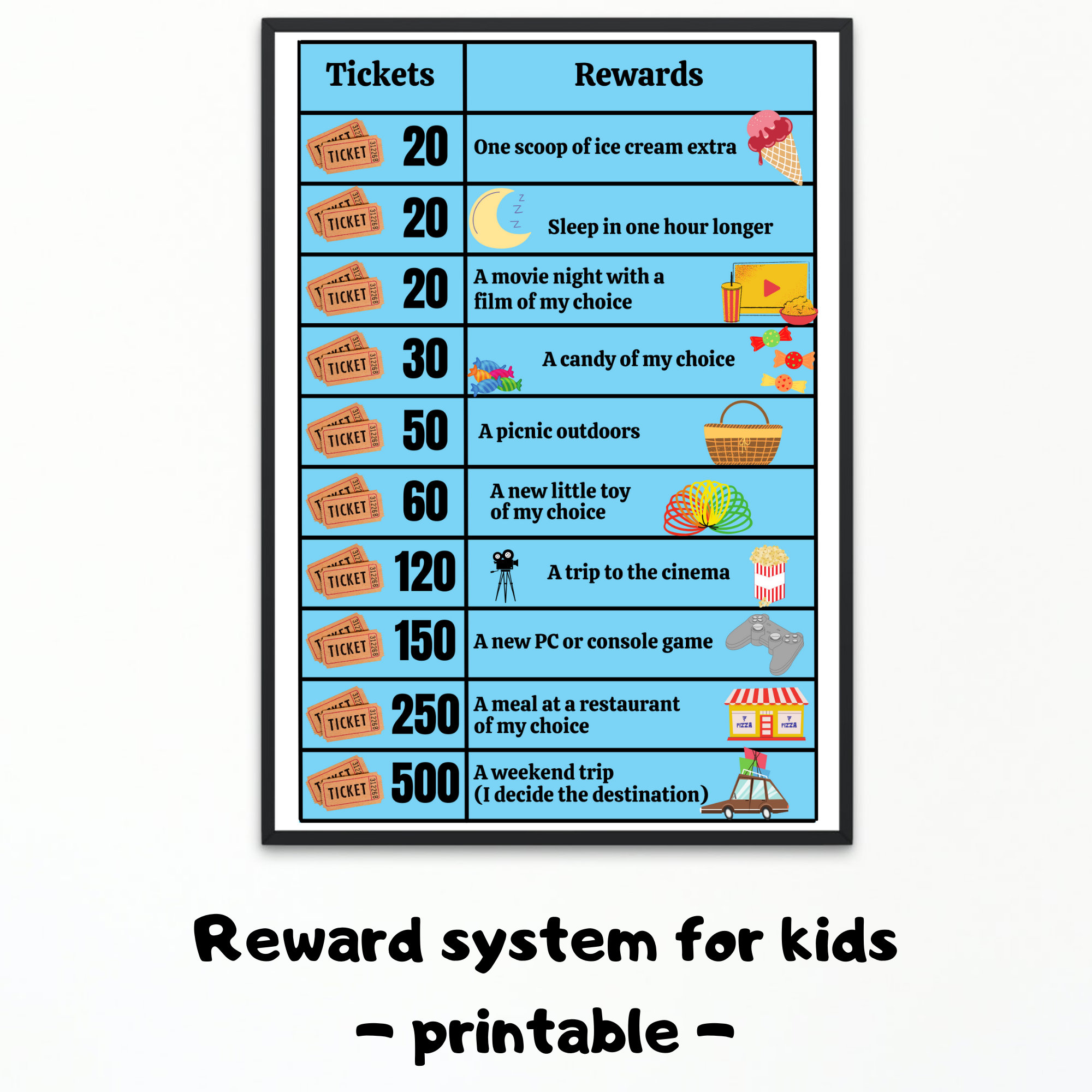 Reward System for Children | Incentive System for Daily Tasks ...