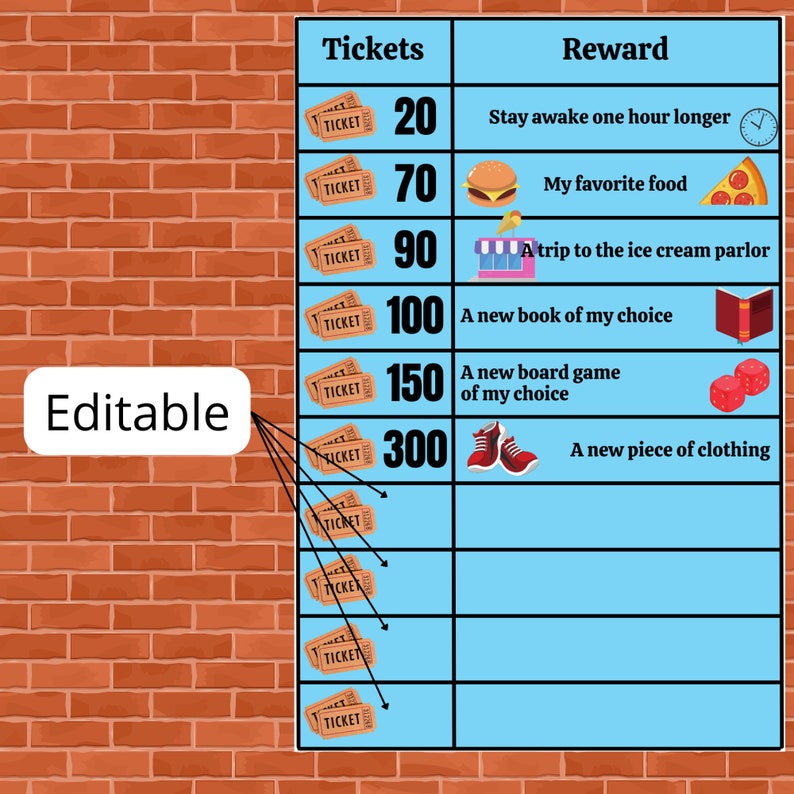 Reward System for Children | Incentive System for Daily Tasks ...