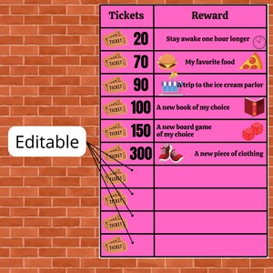 Reward System for Children | Incentive System for Daily Tasks ...