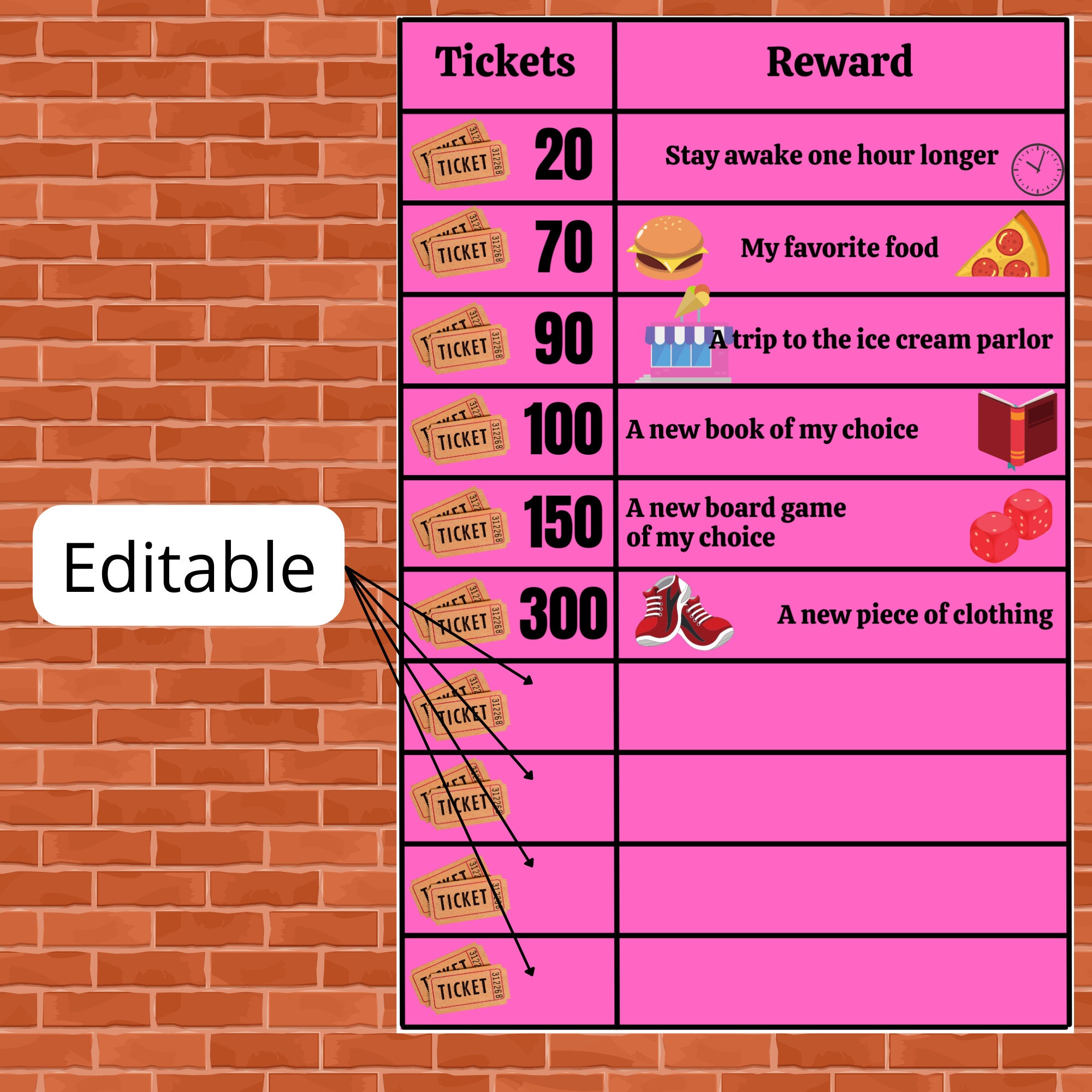 Reward System for Children | Incentive System for Daily Tasks ...