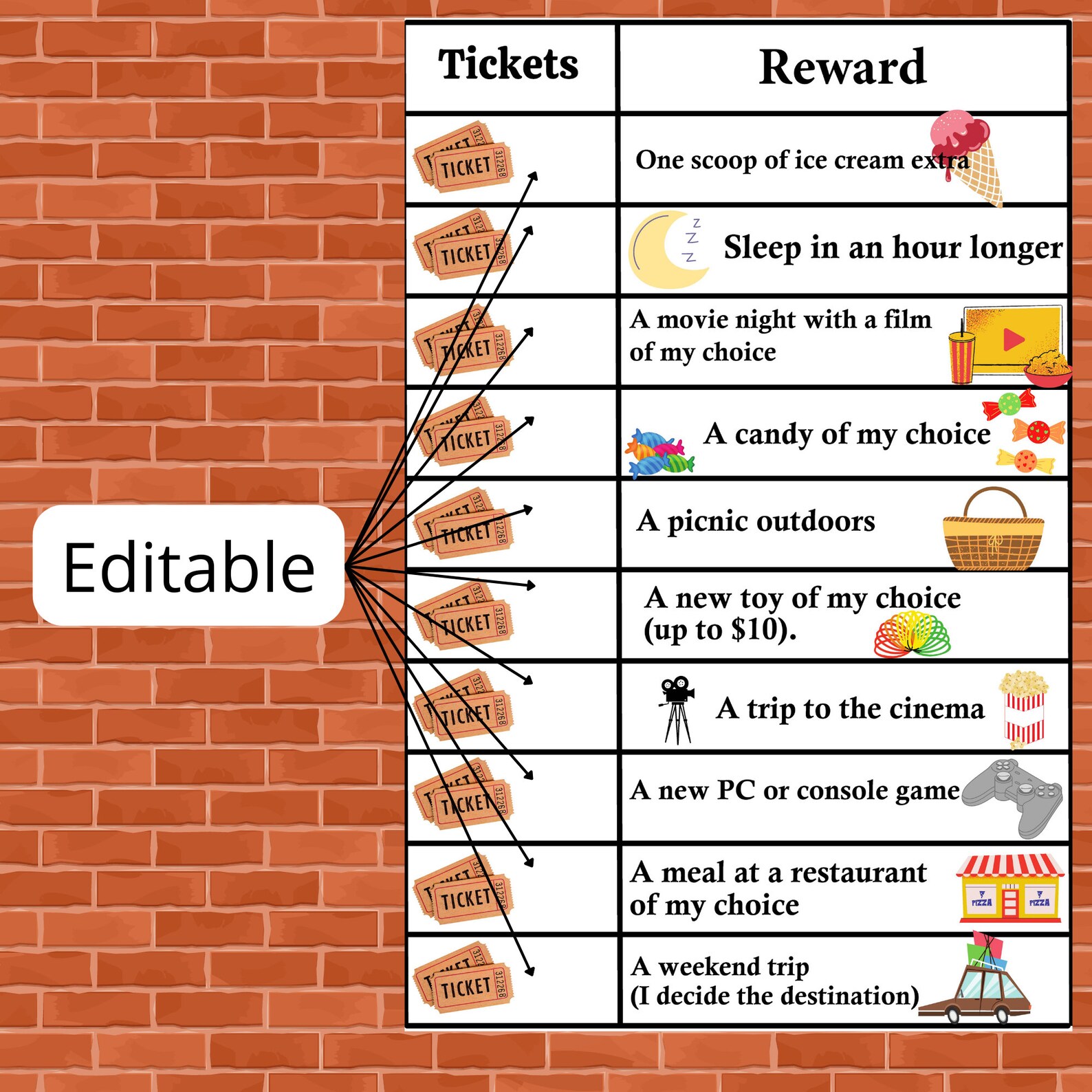 Reward System for Children | Incentive System for Daily Tasks ...