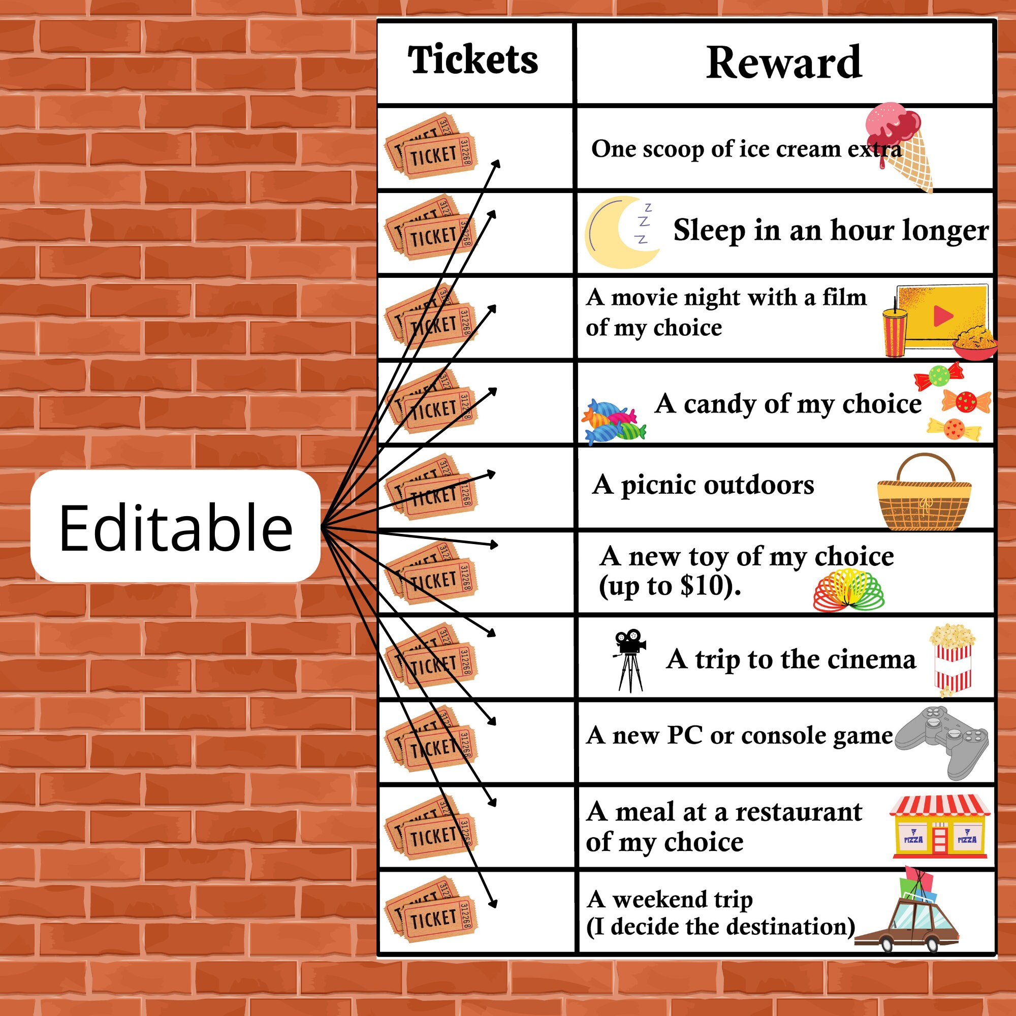 Reward System for Children | Incentive System for Daily Tasks ...