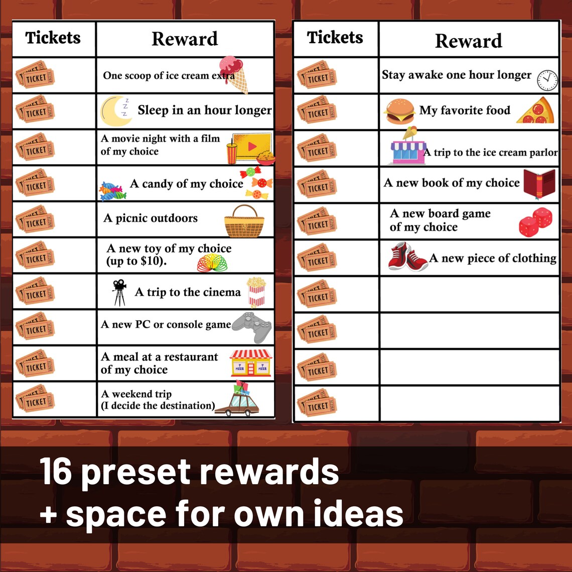 Reward System for Children | Incentive System for Daily Tasks ...