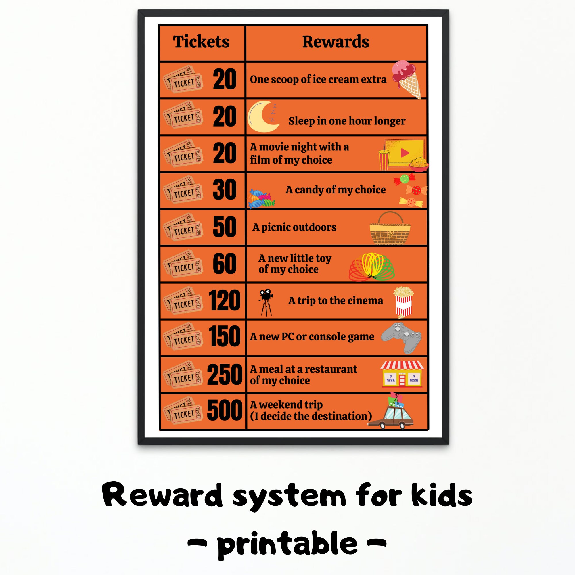 Reward System for Children | Incentive System for Daily Tasks ...