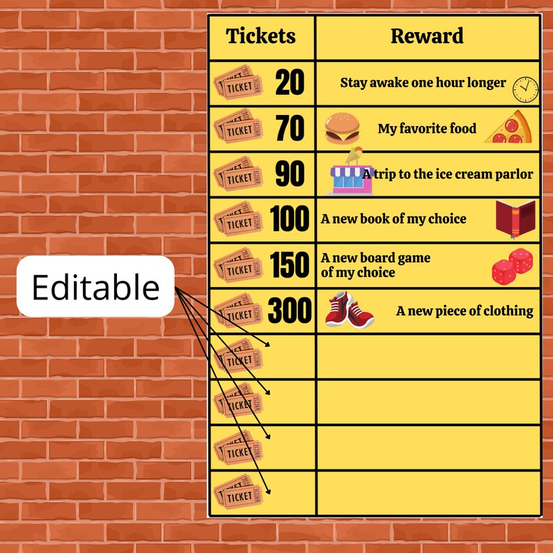 Reward System for Children | Incentive System for Daily Tasks ...