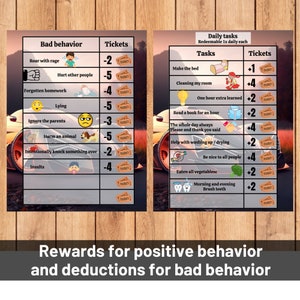 Reward Chart for Kids | Daily Routines With Rewards | Chore Chart for ...