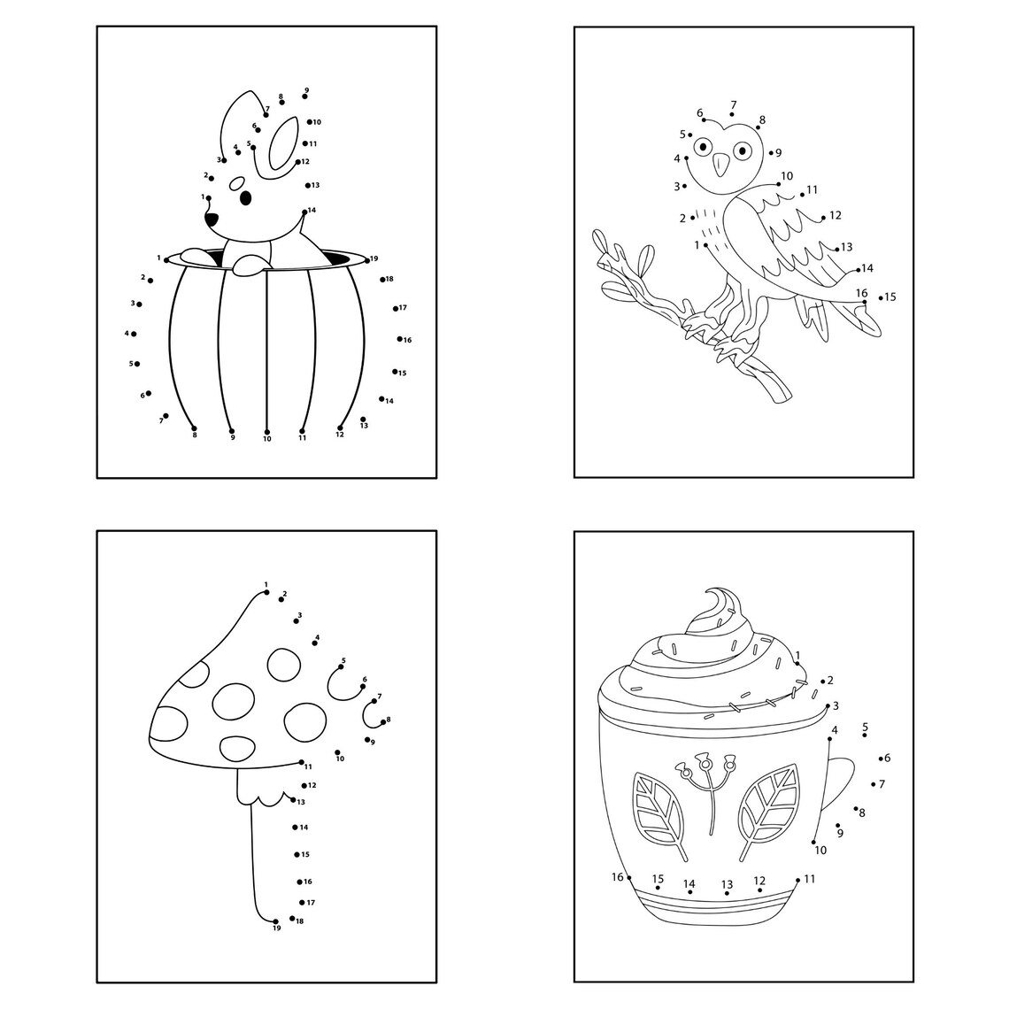 70 Autumn Dot to Dot Pages | Coloring Pages Kids and Toddlers | Connect ...