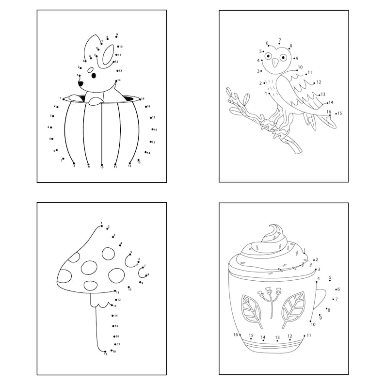 70 Autumn Dot to Dot Pages | Coloring Pages Kids and Toddlers | Connect ...
