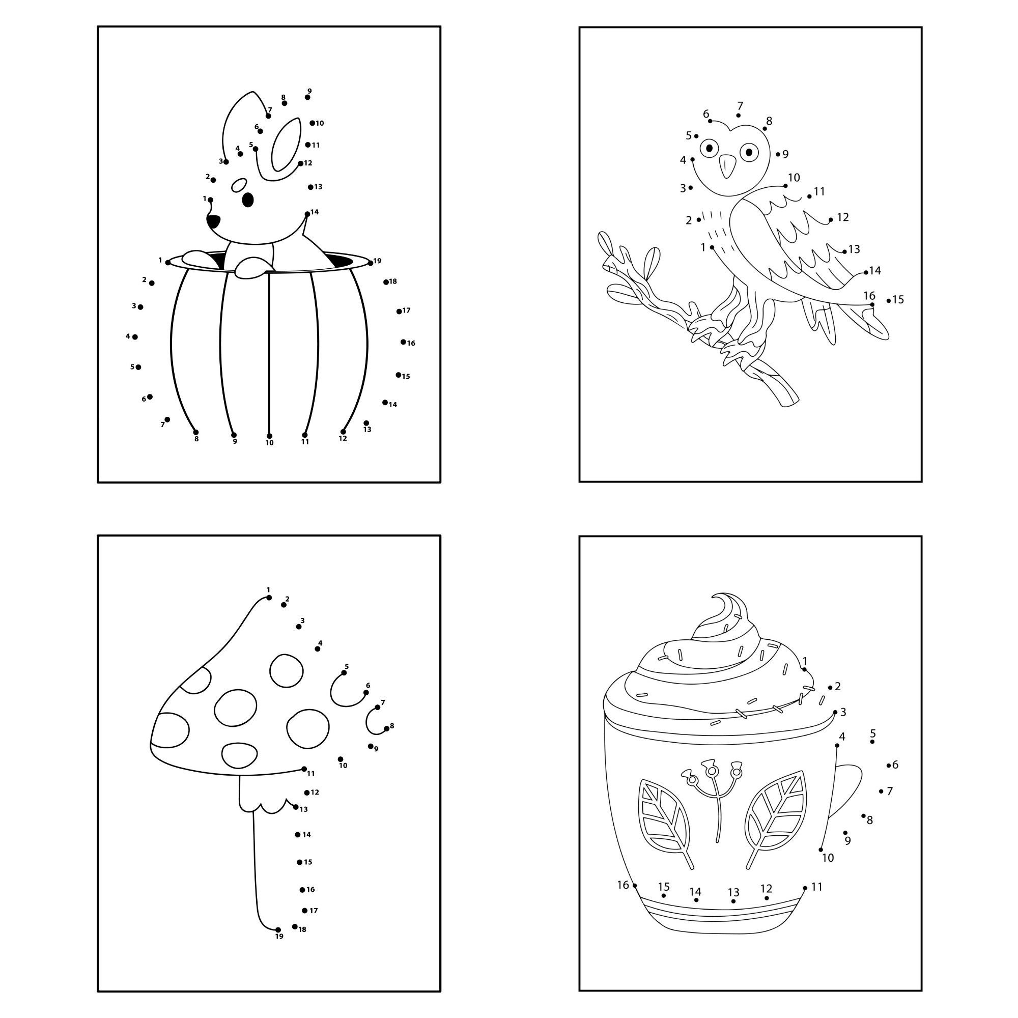 70 Autumn Dot to Dot Pages | Coloring Pages Kids and Toddlers | Connect ...