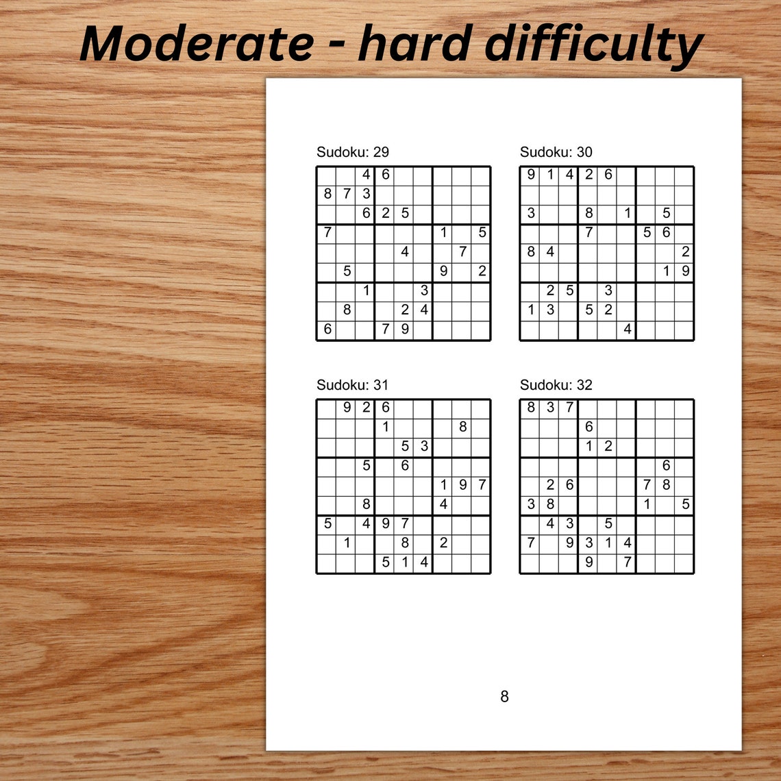 400 Sudoku Medium and Hard Vol 2 Digital Puzzle Games Sudoku Printable ...