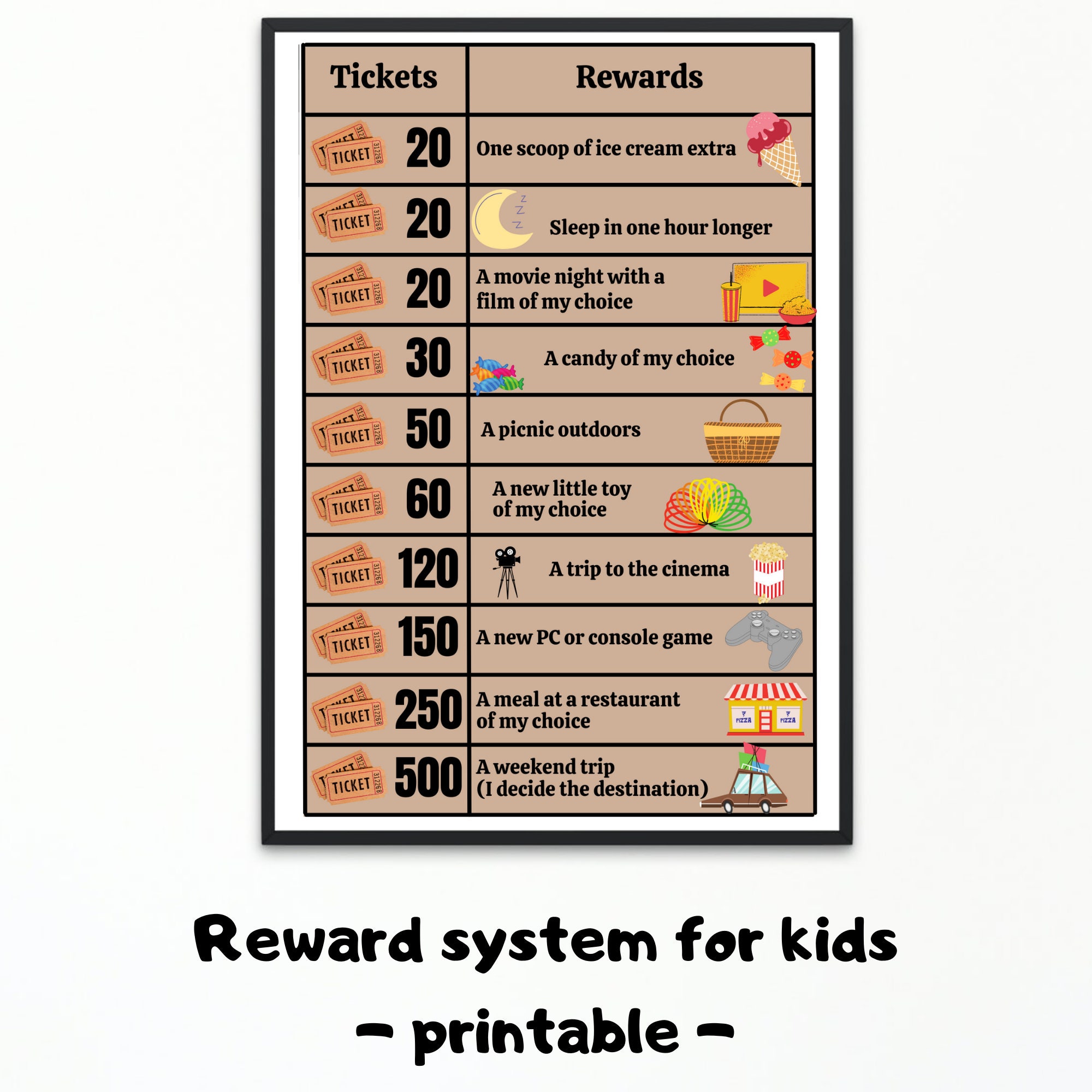 Reward System for Children | Incentive System for Daily Tasks ...