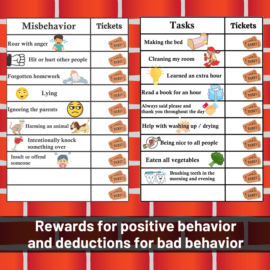 Reward System for Children | Incentive System for Daily Tasks ...