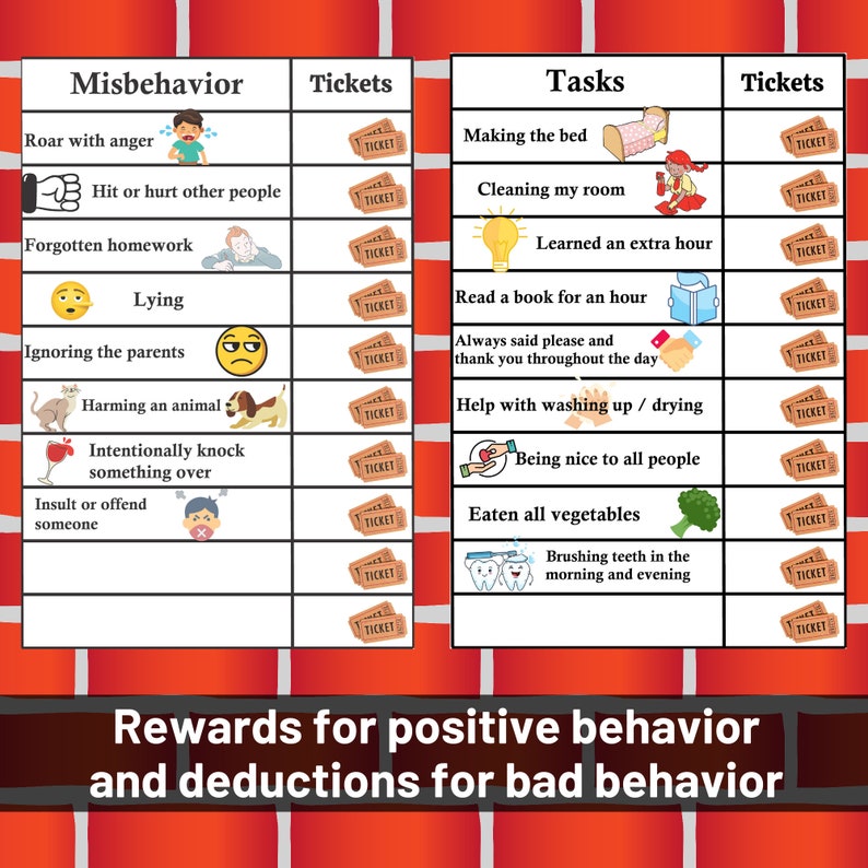 Reward System for Children | Incentive System for Daily Tasks ...