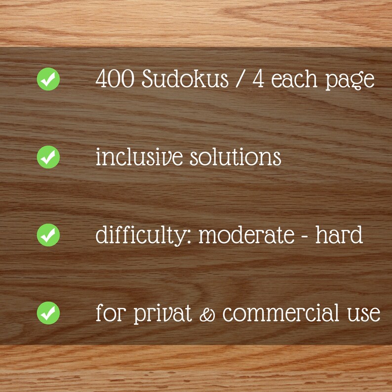400 Sudoku Medium and Hard Vol 2 Digital Puzzle Games Sudoku Printable ...