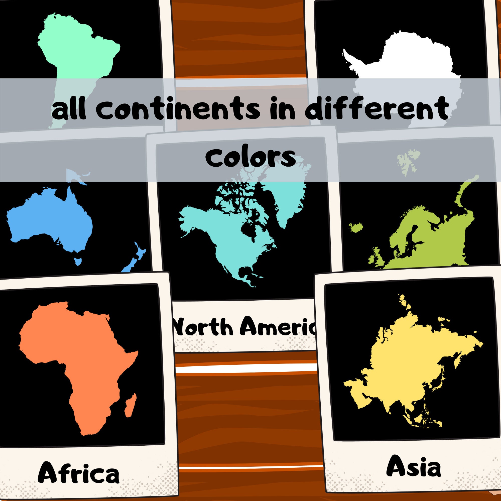 Continent Flash Cards | Montessori Material for Homeschooling ...