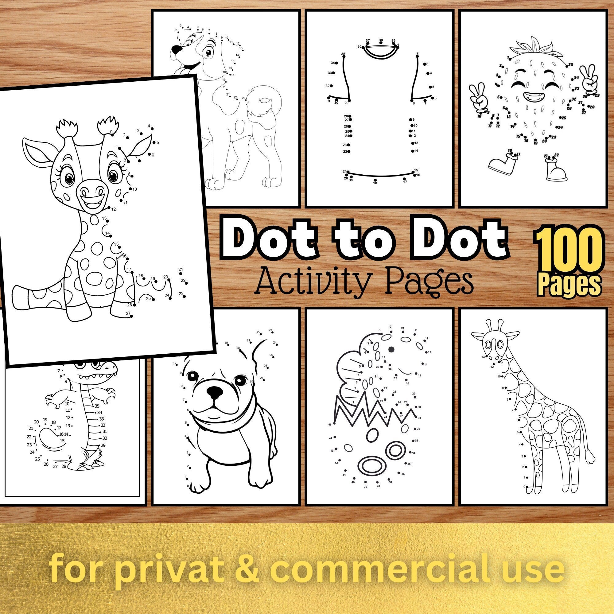 100 Dot to Dot Pages No 1 Coloring Pages Kids and Toddlers - Etsy
