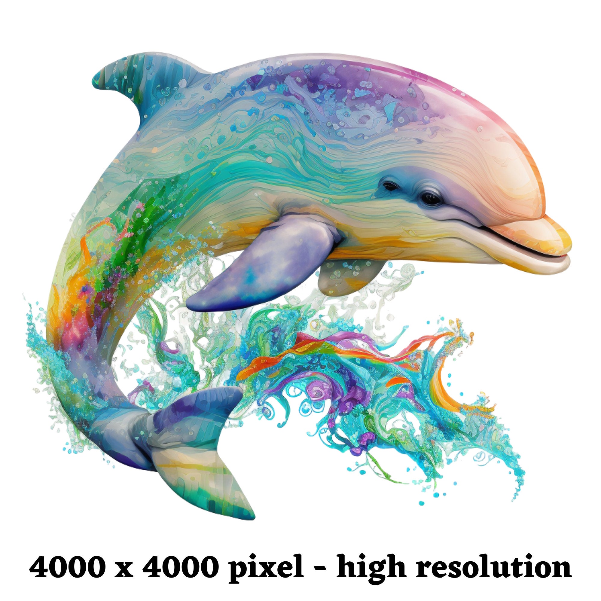 4 Cute Dolphin Sublimation PNG | Watercolour Images | Watercolor ...