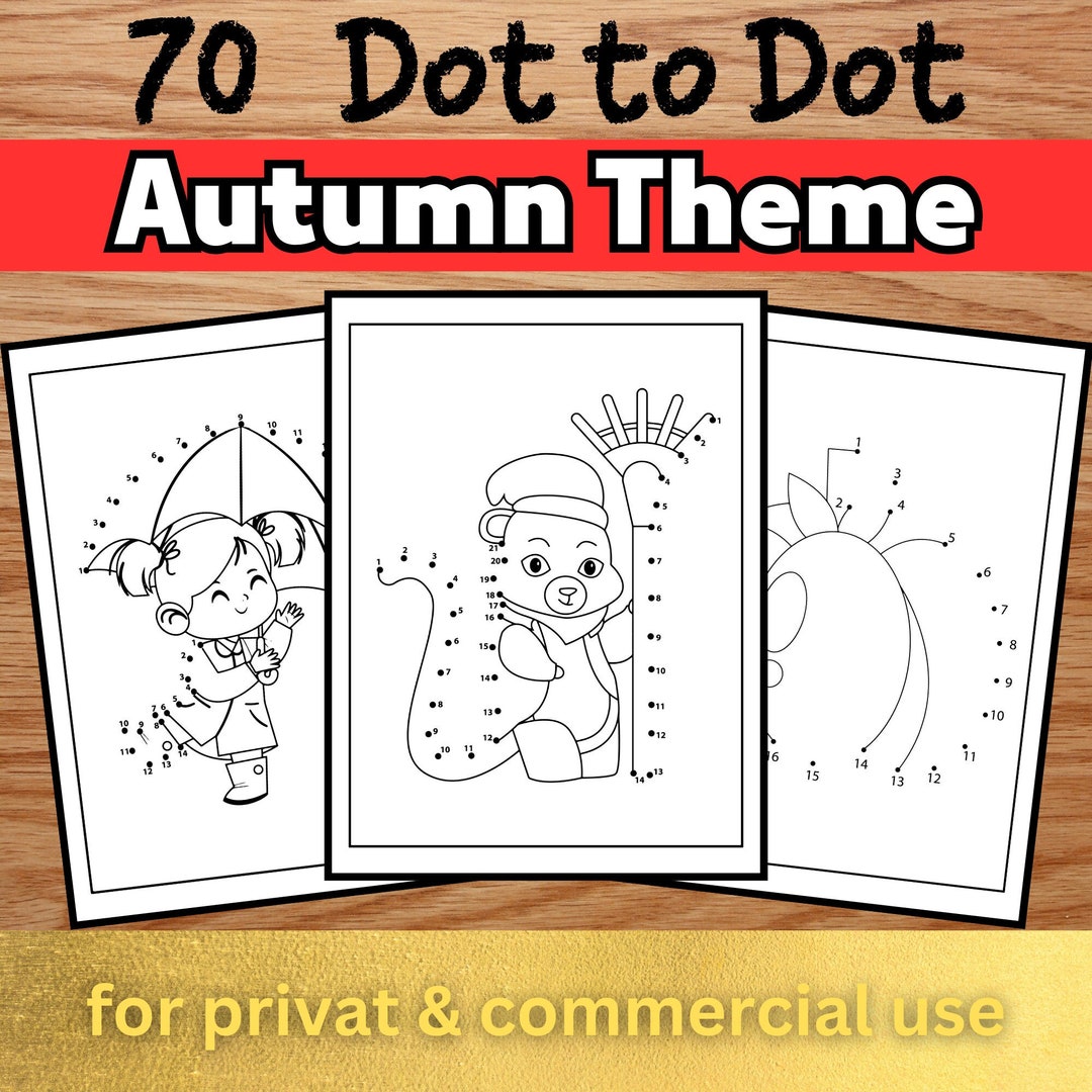 70 Autumn Dot to Dot Pages | Coloring Pages Kids and Toddlers | Connect ...
