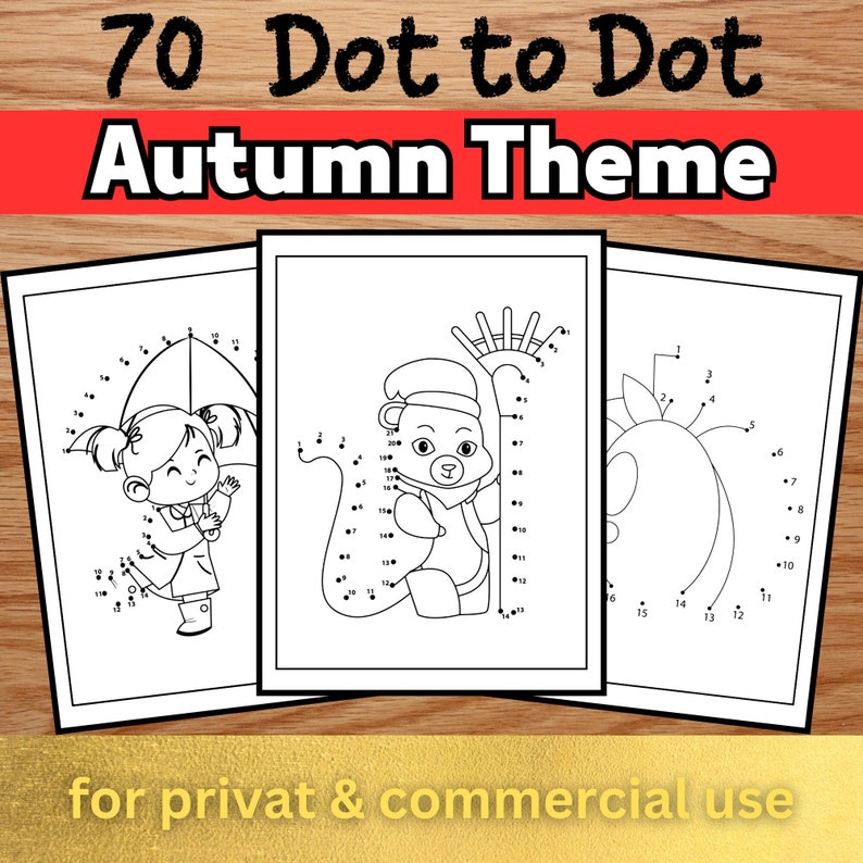 70 Autumn Dot to Dot Pages | Coloring Pages Kids and Toddlers | Connect ...
