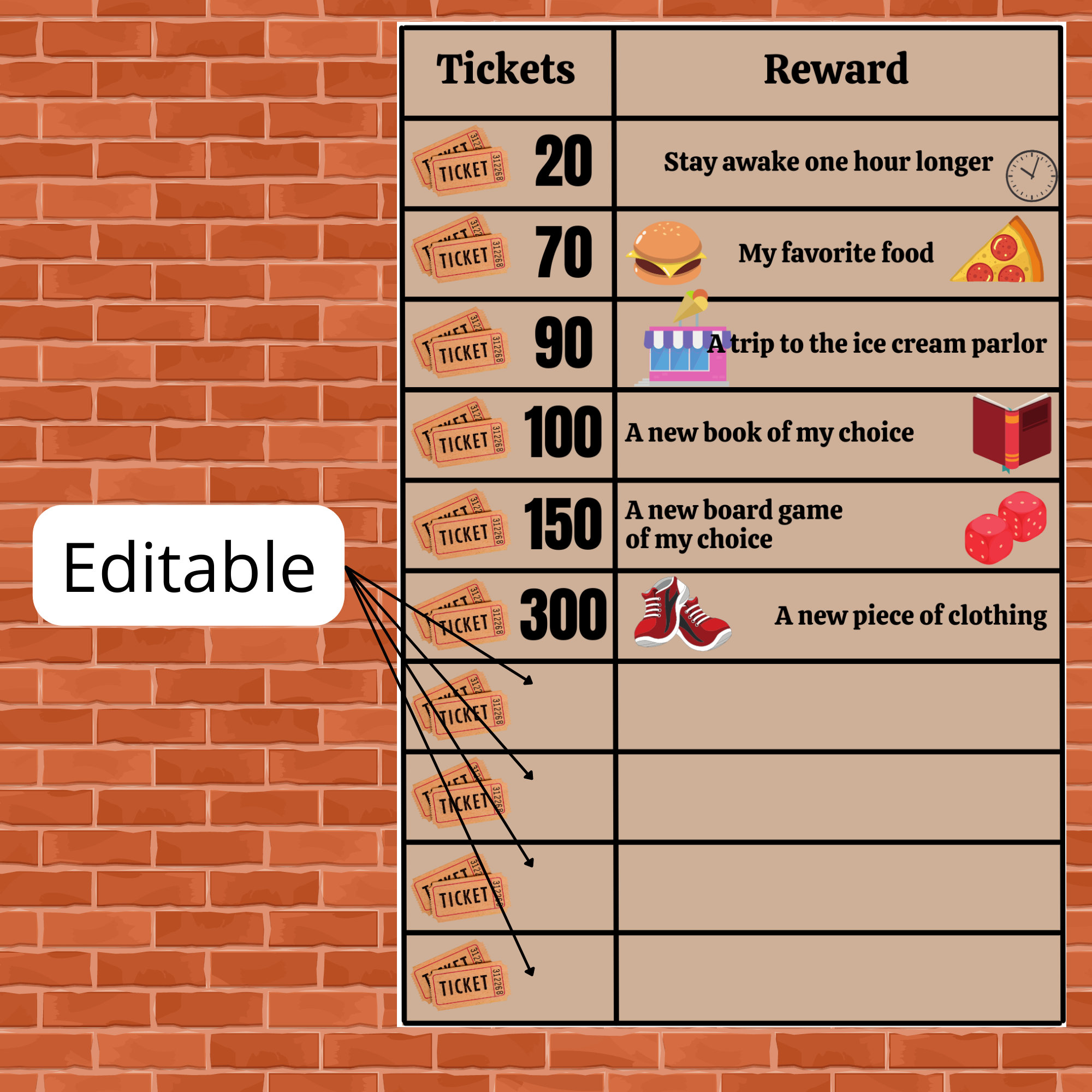 Reward System for Children | Incentive System for Daily Tasks ...