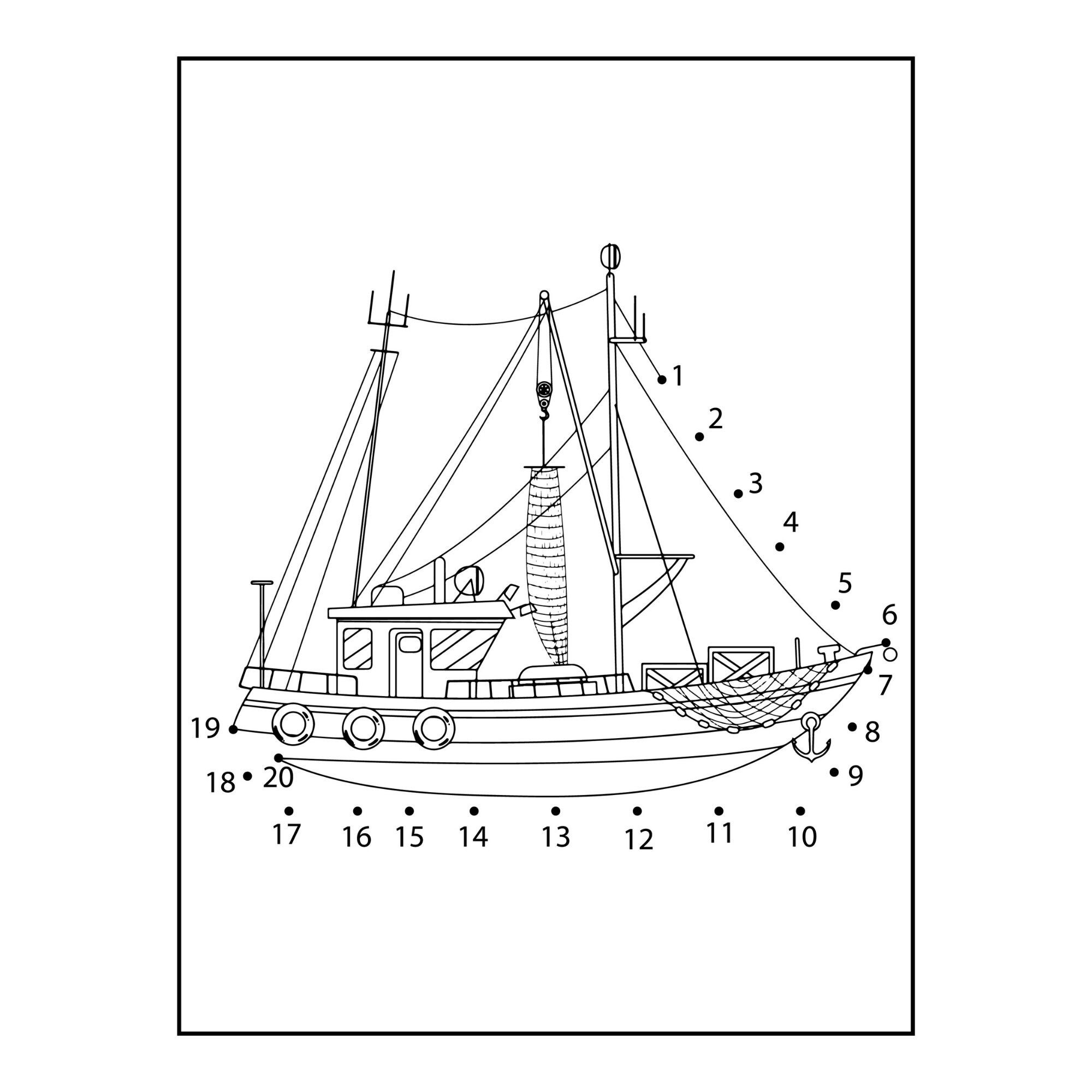 60 Vehicle Dot to Dot Pages | Coloring Pages Kids and Toddlers ...