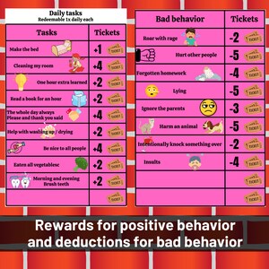 Reward System for Children | Incentive System for Daily Tasks ...