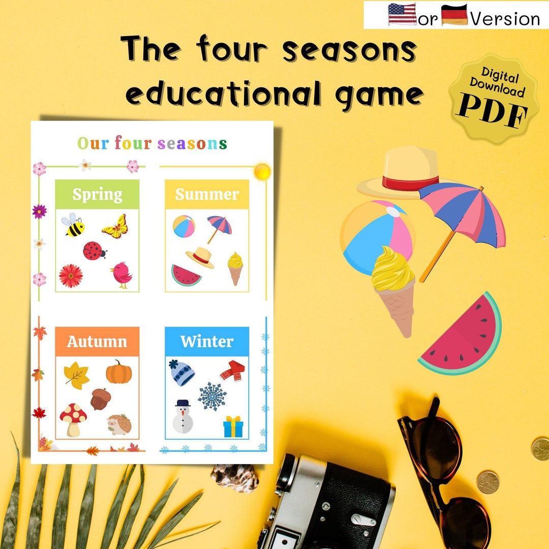 4 Seasons Flash Cards | Montessori Materials and Handmade Cards for ...