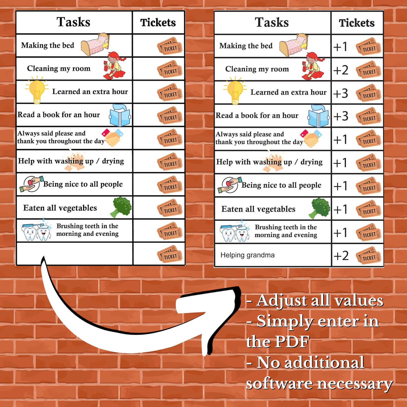 Reward System for Children | Incentive System for Daily Tasks ...
